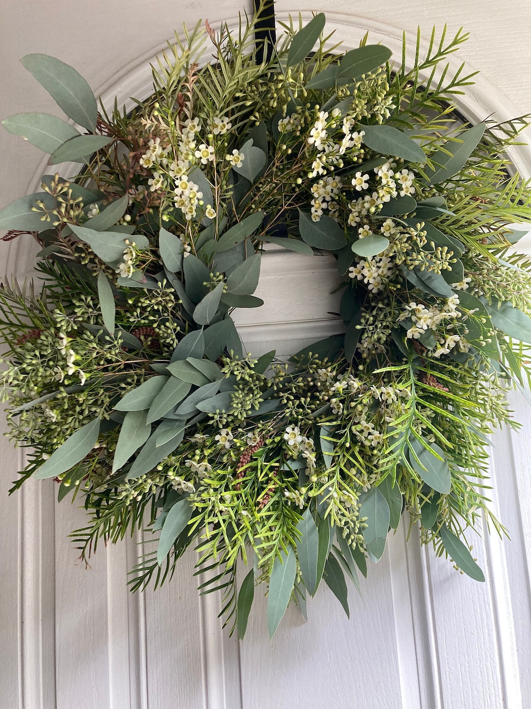 Fresh Seeded Wax Flower Grevillea Wreath, Fresh Flower Wreath, Real ...