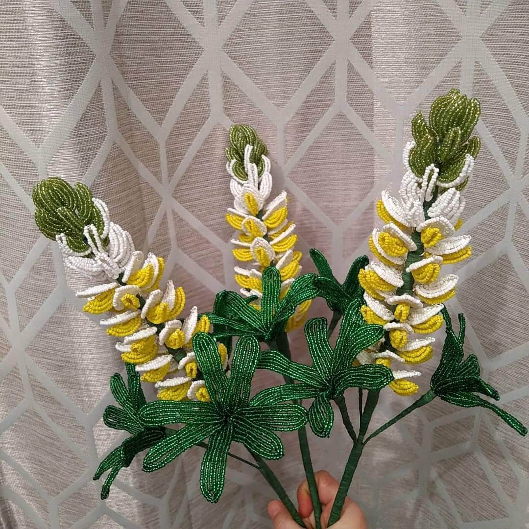 Artificial Lupin French Beaded Flowers Flower Lupin - Etsy