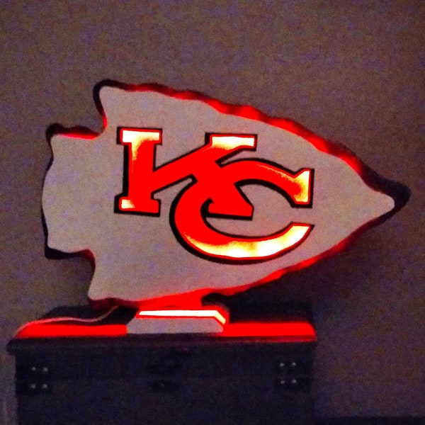 Lighted Kc Chiefs Sign - Etsy