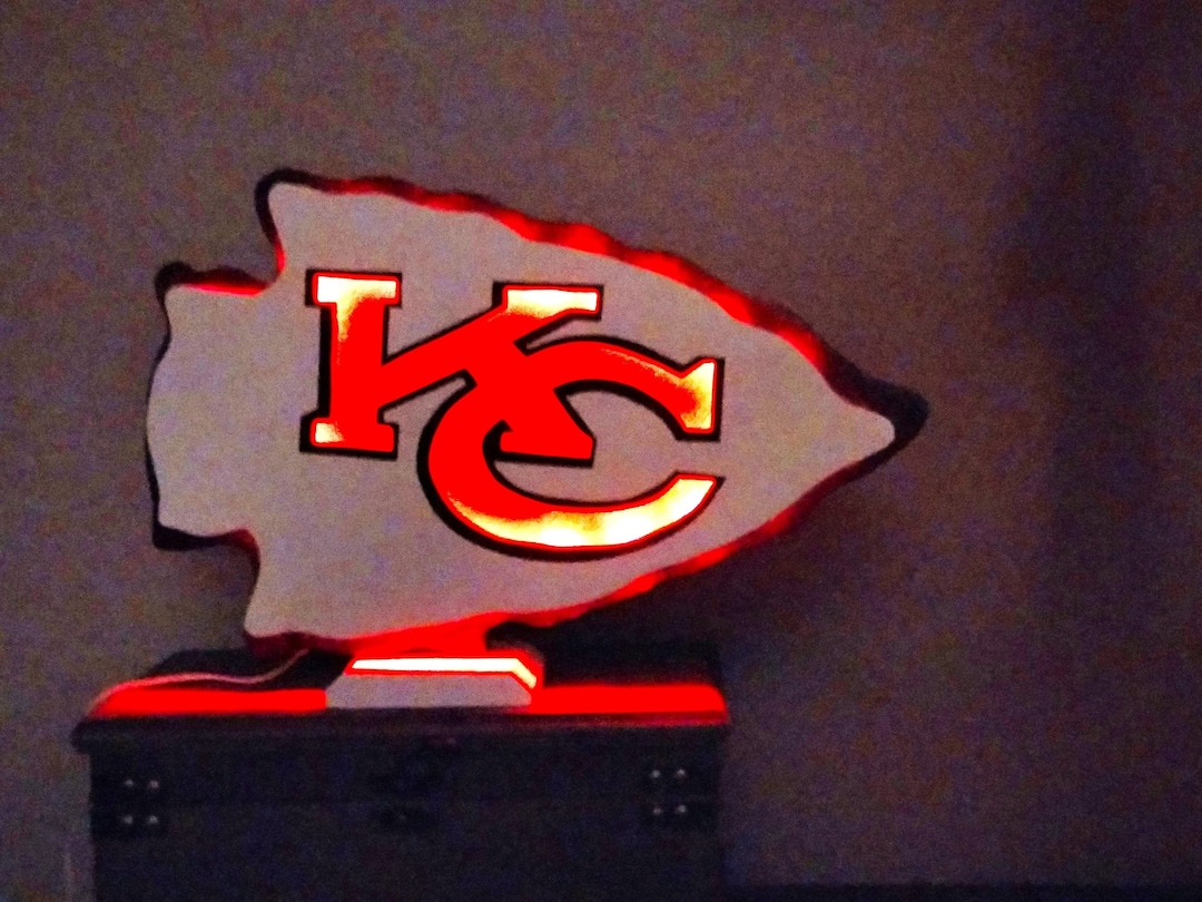 KC Chiefs Arrowhead Team Logo Display Good Superbowl Party Host Gift ...