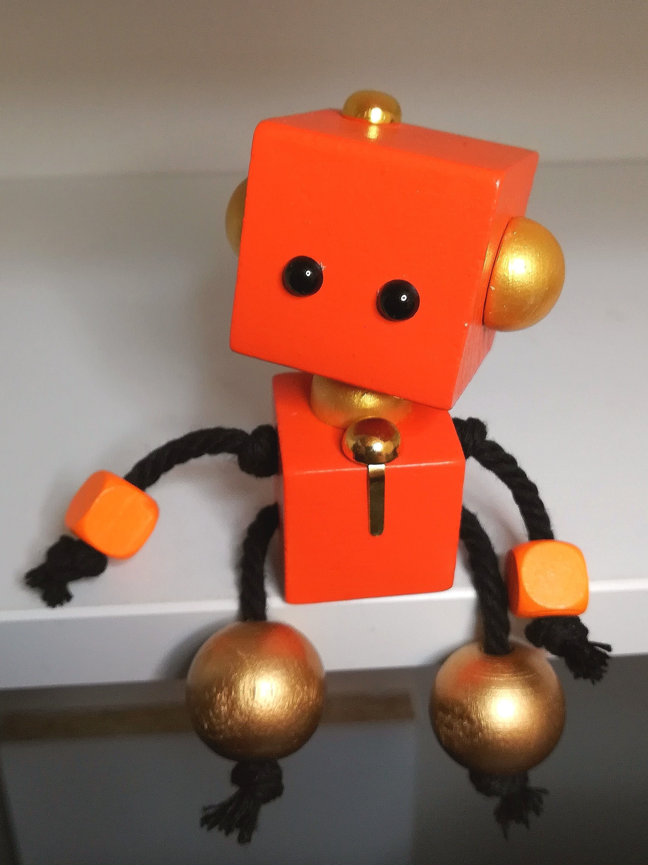 Wooden Robots, Robots, Block Bots, Figurines, Small Geeky Nerdy Cute ...