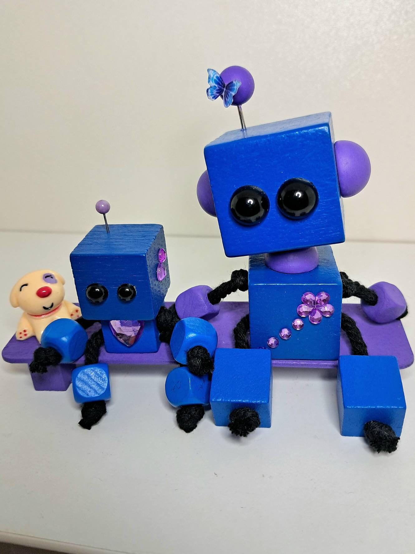Wooden Robots, Block Bots, Figurines, Small Geeky Nerdy Cute Gifts ...