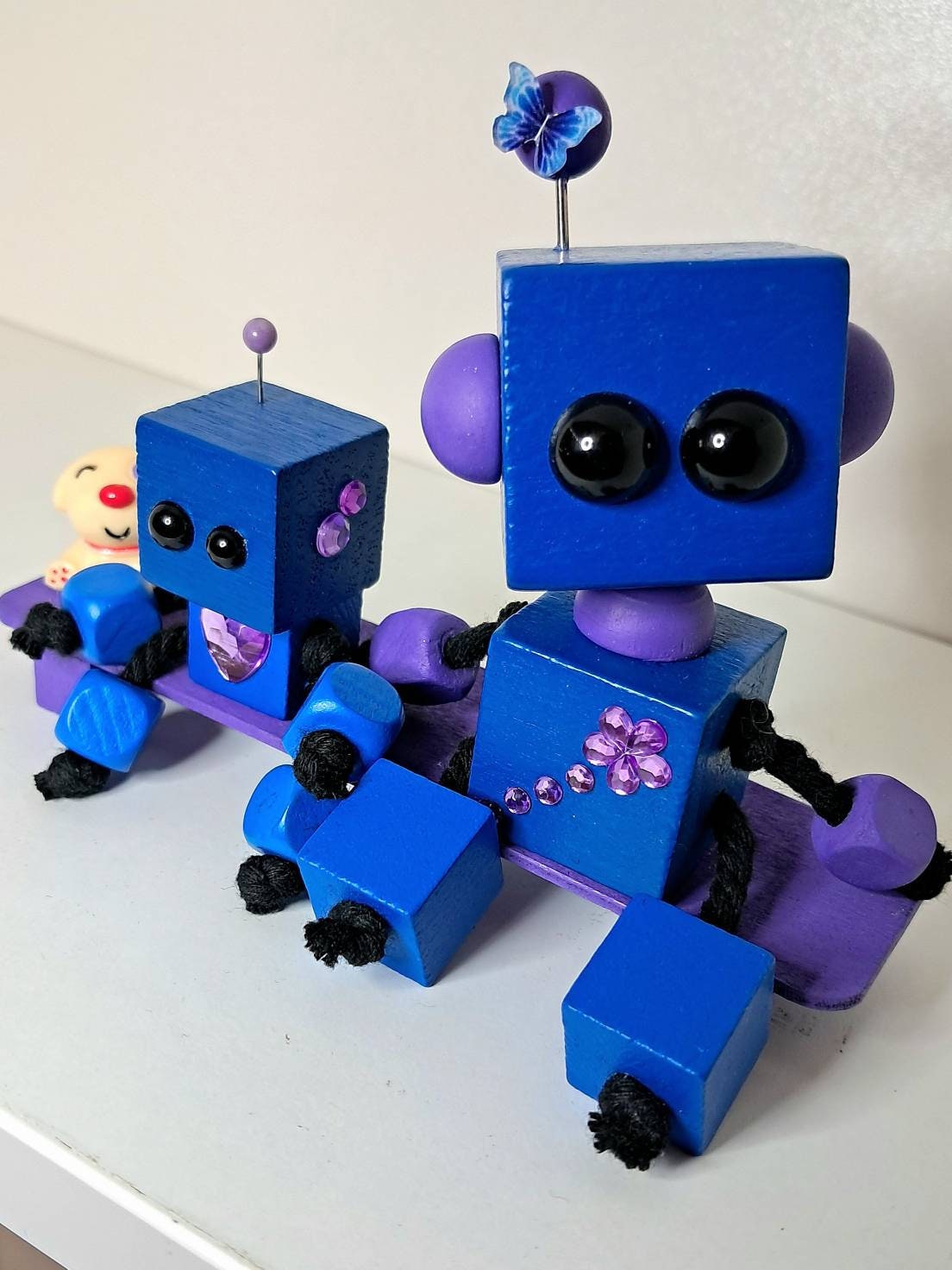 Wooden Robots, Block Bots, Figurines, Small Geeky Nerdy Cute Gifts ...