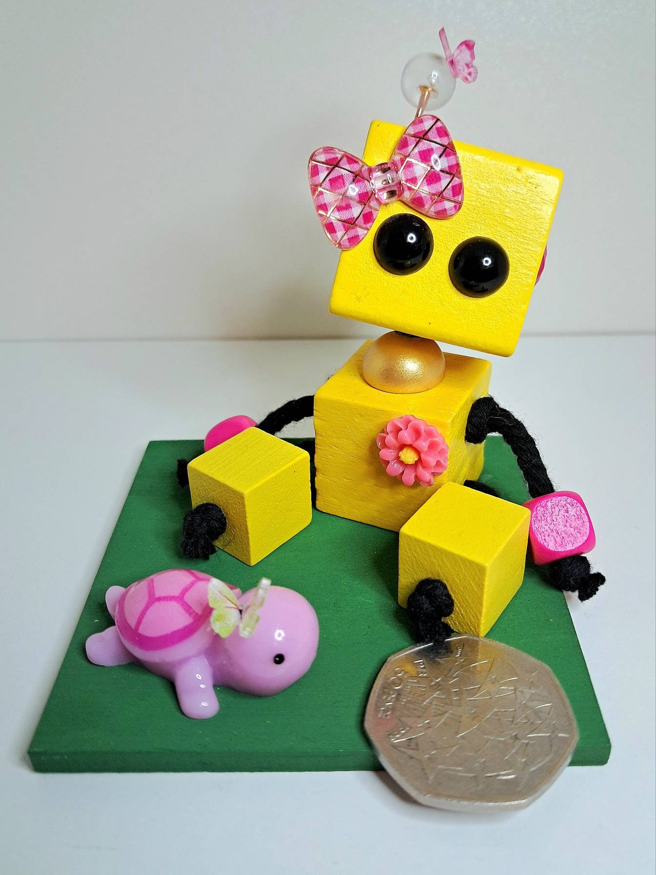 Wooden Robots, Block Bots, Figurines, Small Geeky Nerdy Cute Gifts ...