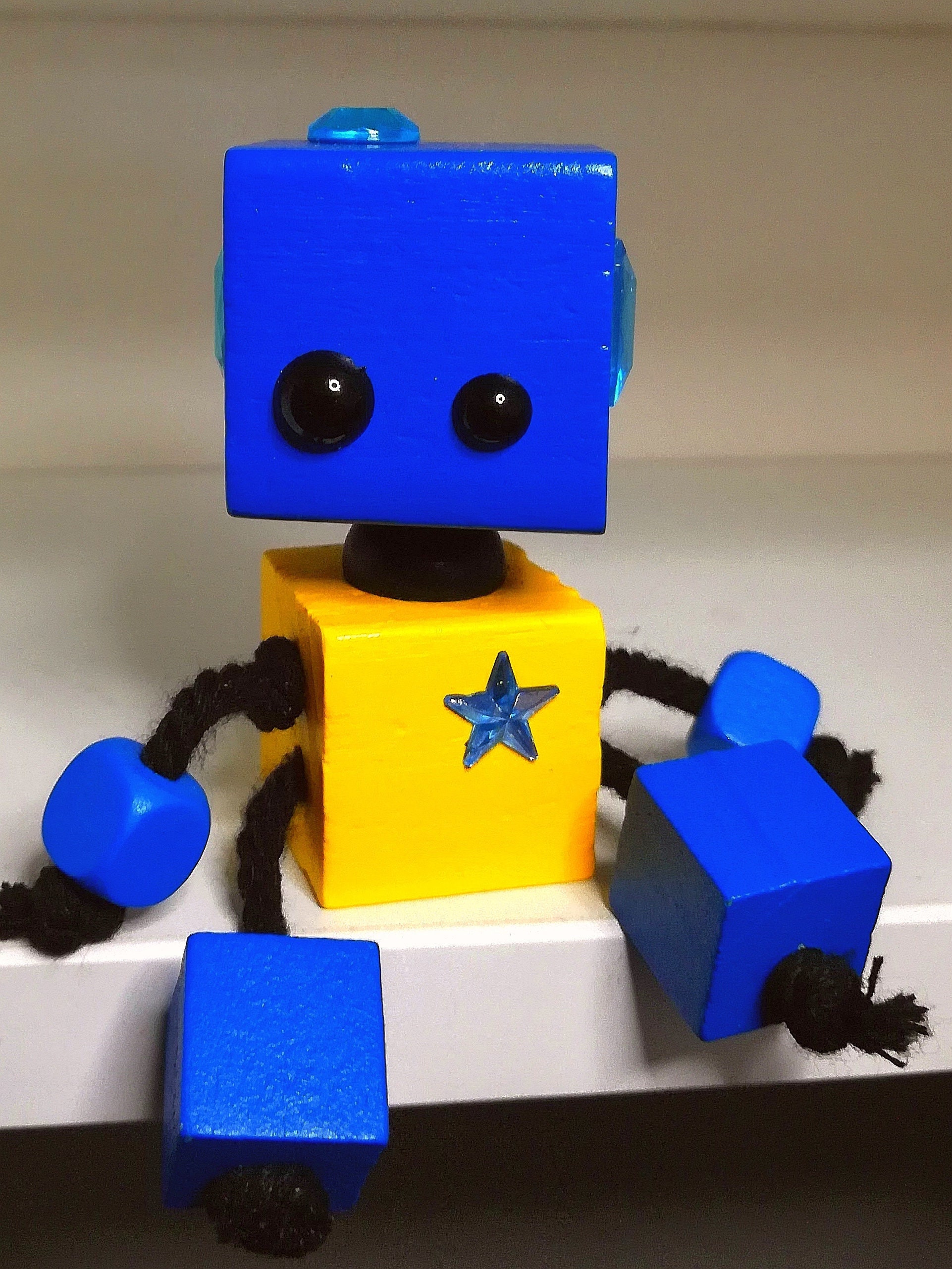 Wooden Robots, Buddies, Block Bots, Decoration, Figurines, Small Cute ...