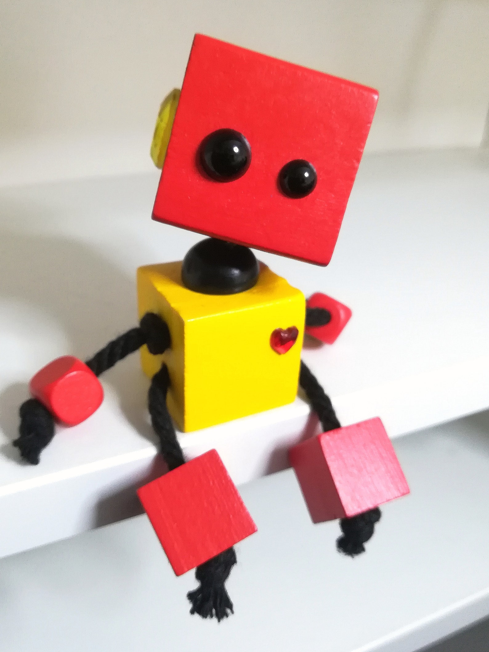 Wooden Robots, Buddies, Block Bots, Decoration, Figurines, Small Cute ...