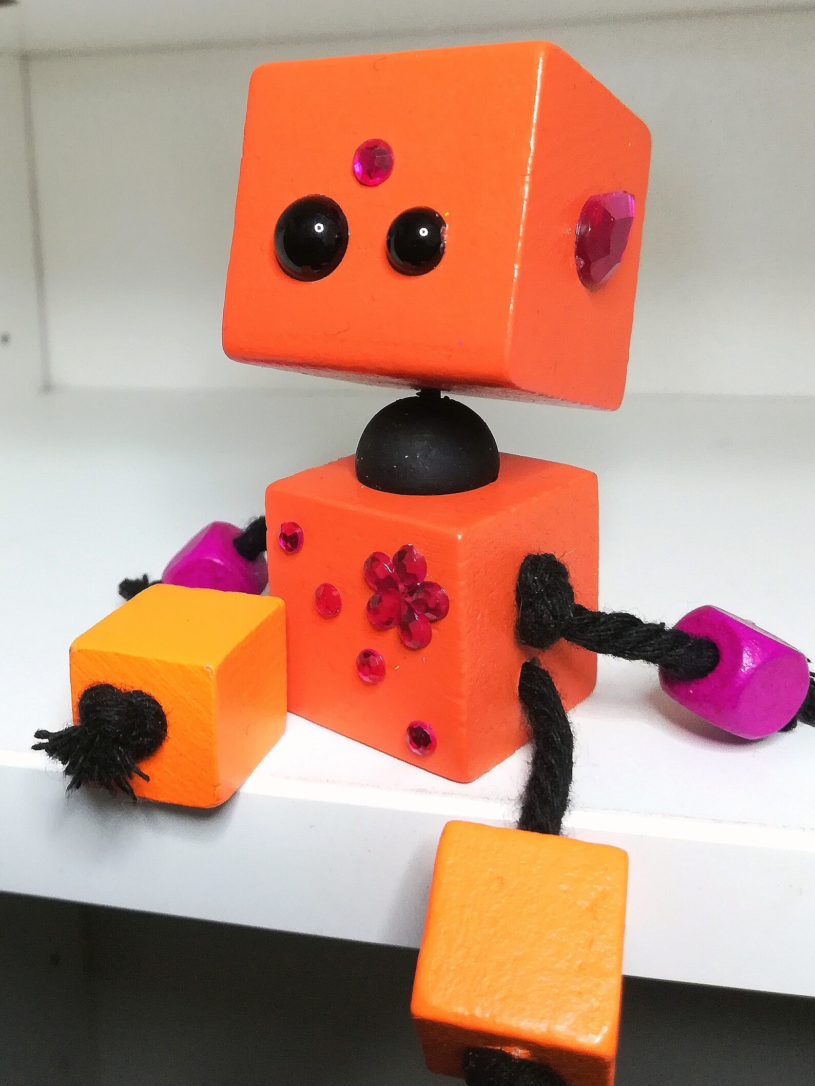 Wooden Robots, Buddies, Block Bots, Decoration, Figurines, Small Cute ...