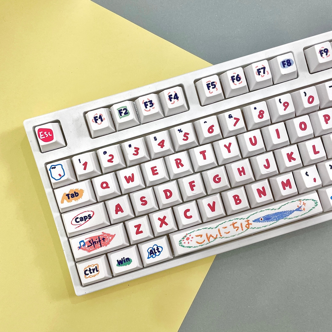 Etch and Sketch Graffiti Keycap Set Mechanical Keyboard 126 MX Switch ...