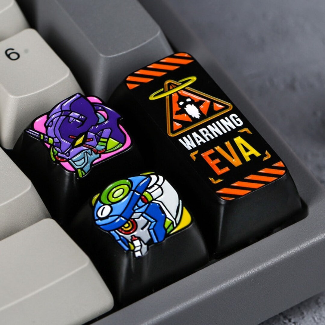 Neo Genesis Evangelion Eva Unit Artisan Anime Keycap Set NERV Metal ...