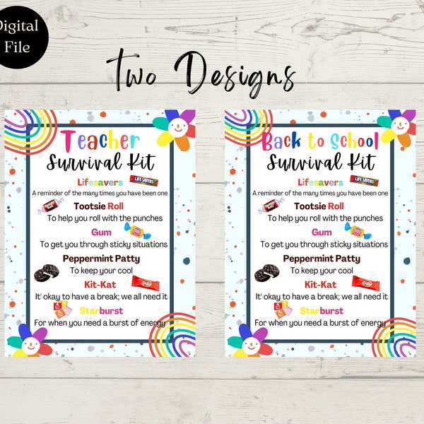Teacher Survival Kit - Etsy