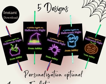Halloween Glow Stick Tag - Etsy