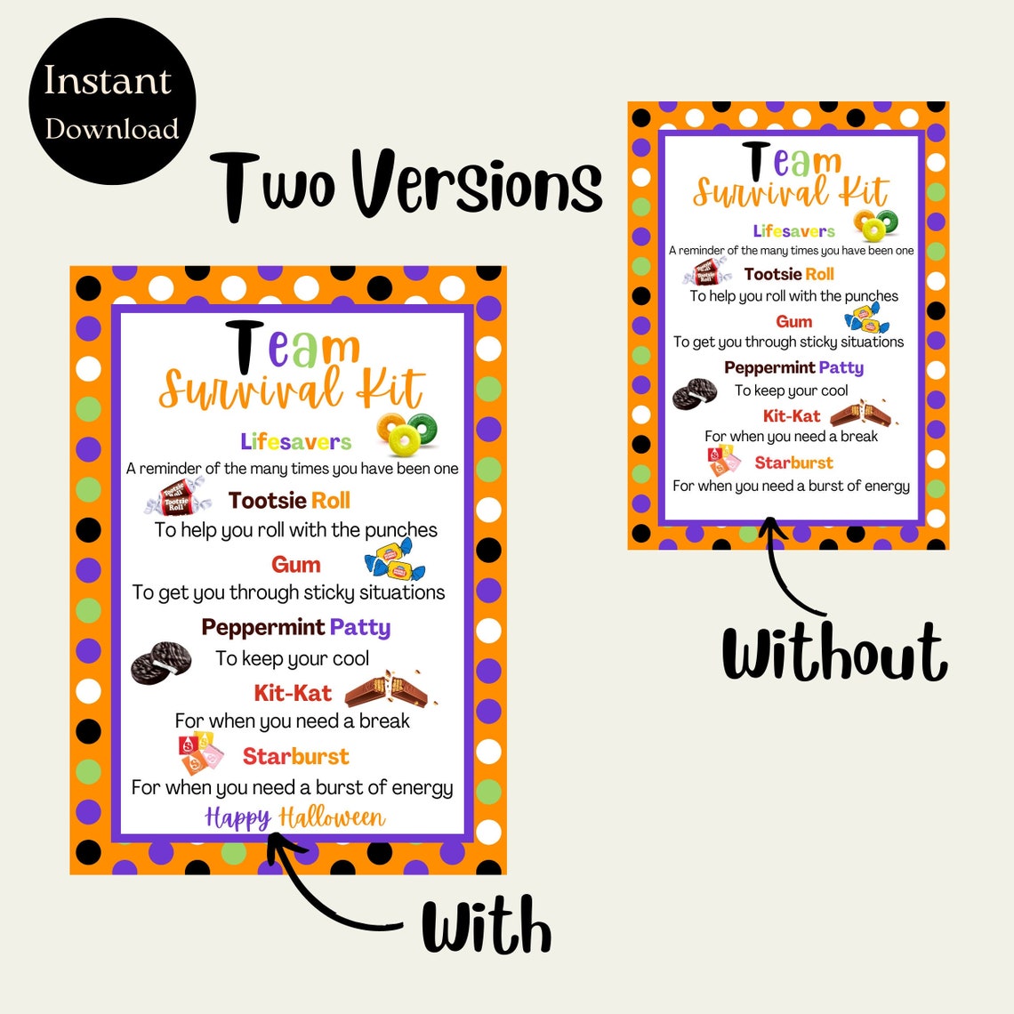 Printable Team Survival Kit Digital Download Gift Tag Teacher - Etsy