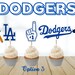 Los Angeles Dodgers Cupcake Toppers, MLB Dodgers Baseball Cake Topper ...