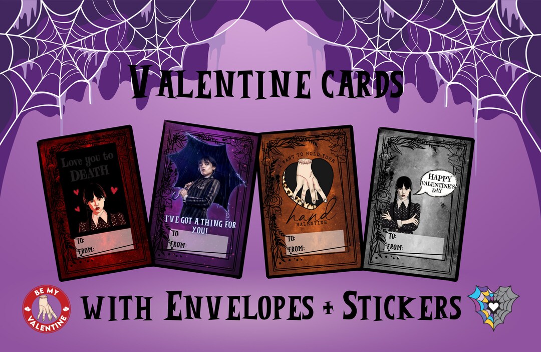 Creepy Girl Valentine Cards, Printed Valentine Cards, Girl Valentine ...