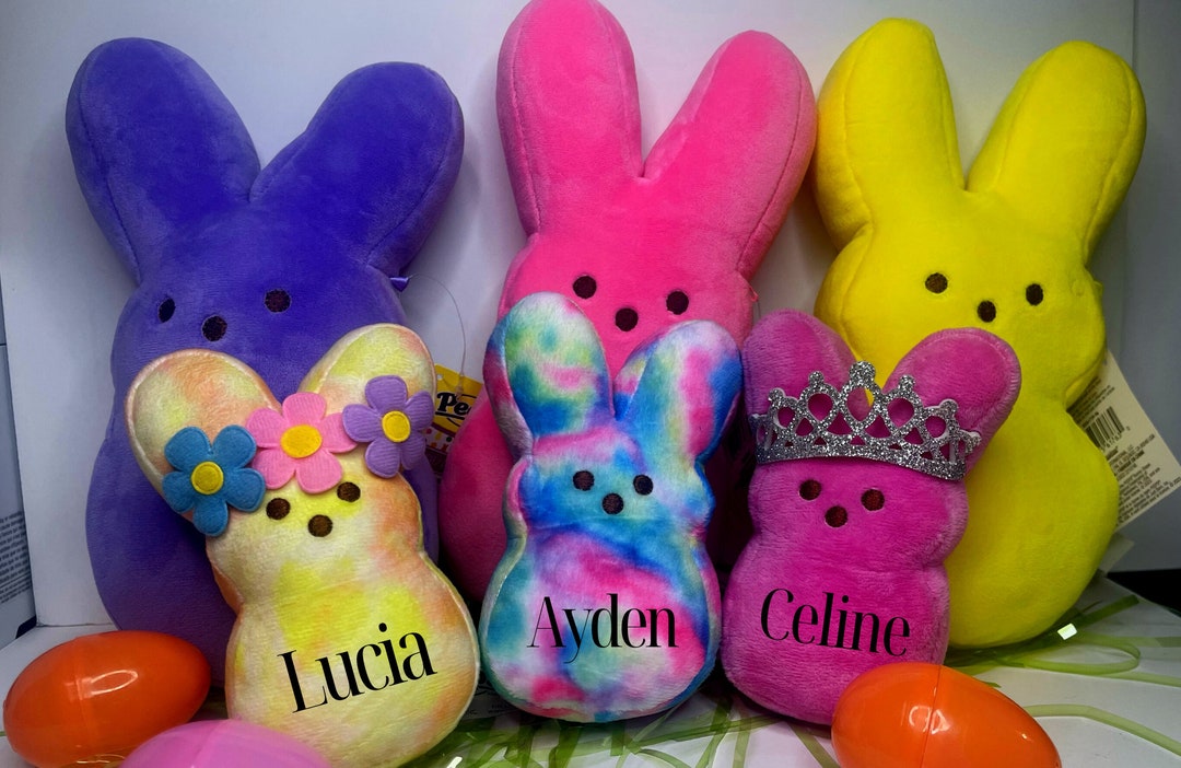 CUSTOM Personalized 6 Inch Peeps Plush, Authentic Peep Bunny, Baby First Easter, First Easter ...