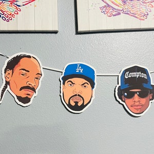 West Coast Rappers Birthday Banner, 90s Hip Hop Birthday Banner ...