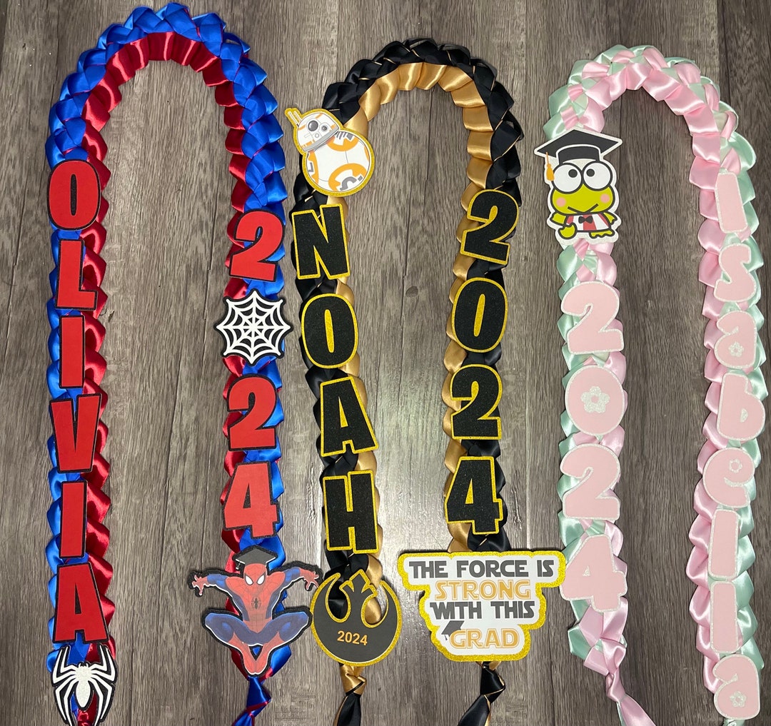 Any Theme Graduation Lei, Hawaiian Ribbon Lei, Graduation Gift ...