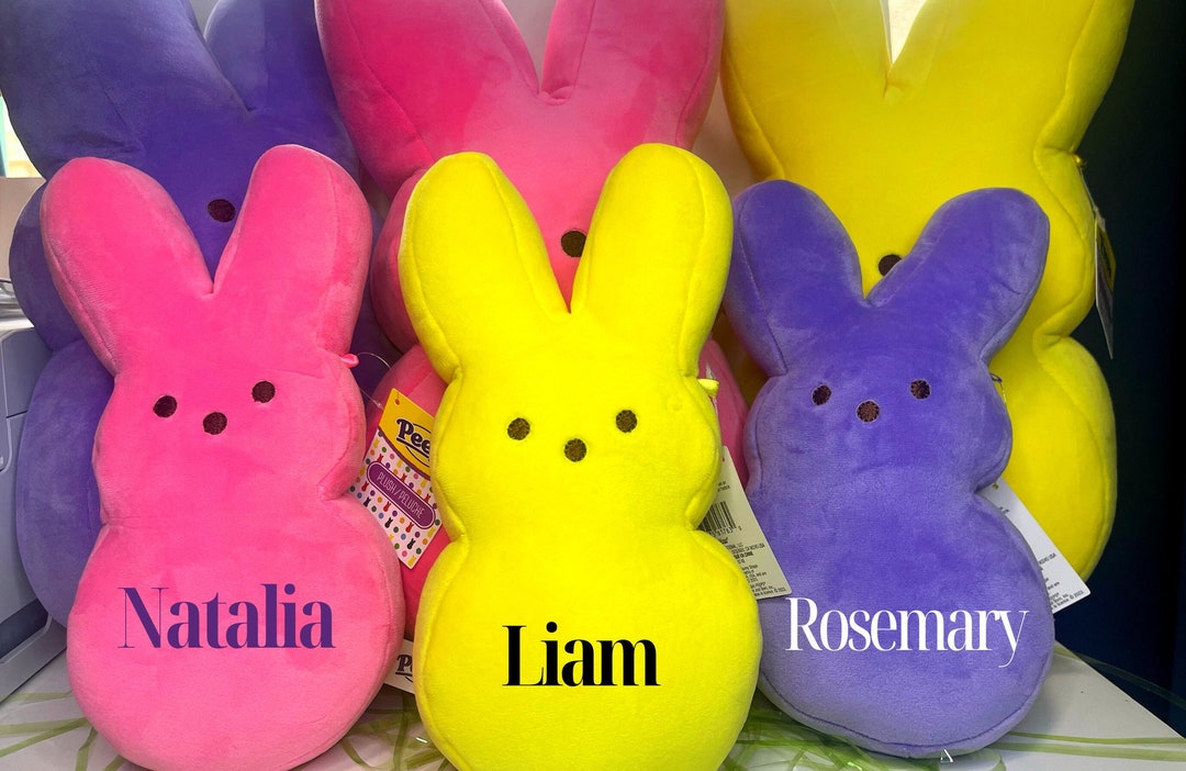 CUSTOM Personalized 9 Inch Peeps Plush, Bunny With Name, Personalized ...