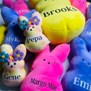 CUSTOM Personalized 6 Inch Peeps Plush, Authentic Peep Bunny, Baby ...