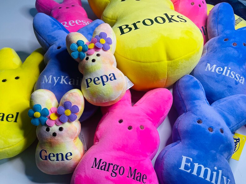 CUSTOM Personalized 6 Inch Peeps Plush Authentic Peep Bunny - Etsy
