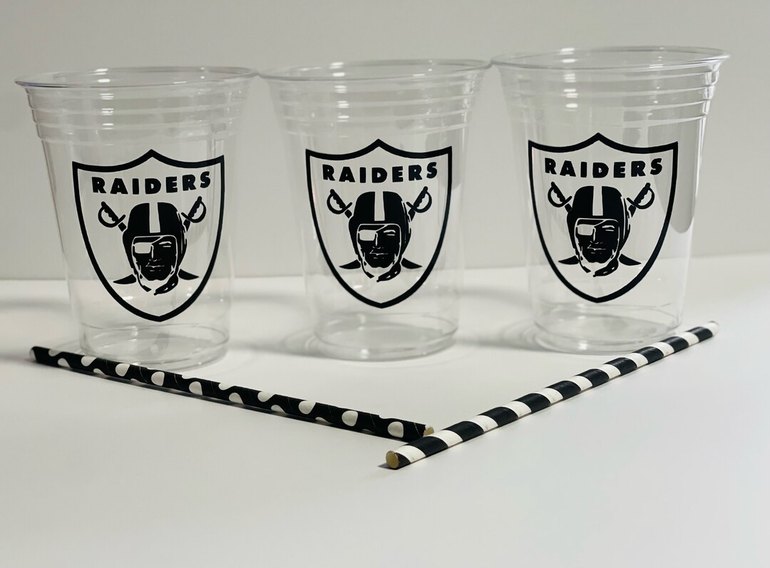 Raiders Party Favors, Custom Party Cups, Raiders Birthday Party, NFL ...