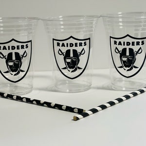Raiders Party Favors, Custom Party Cups, Raiders Birthday Party, NFL ...