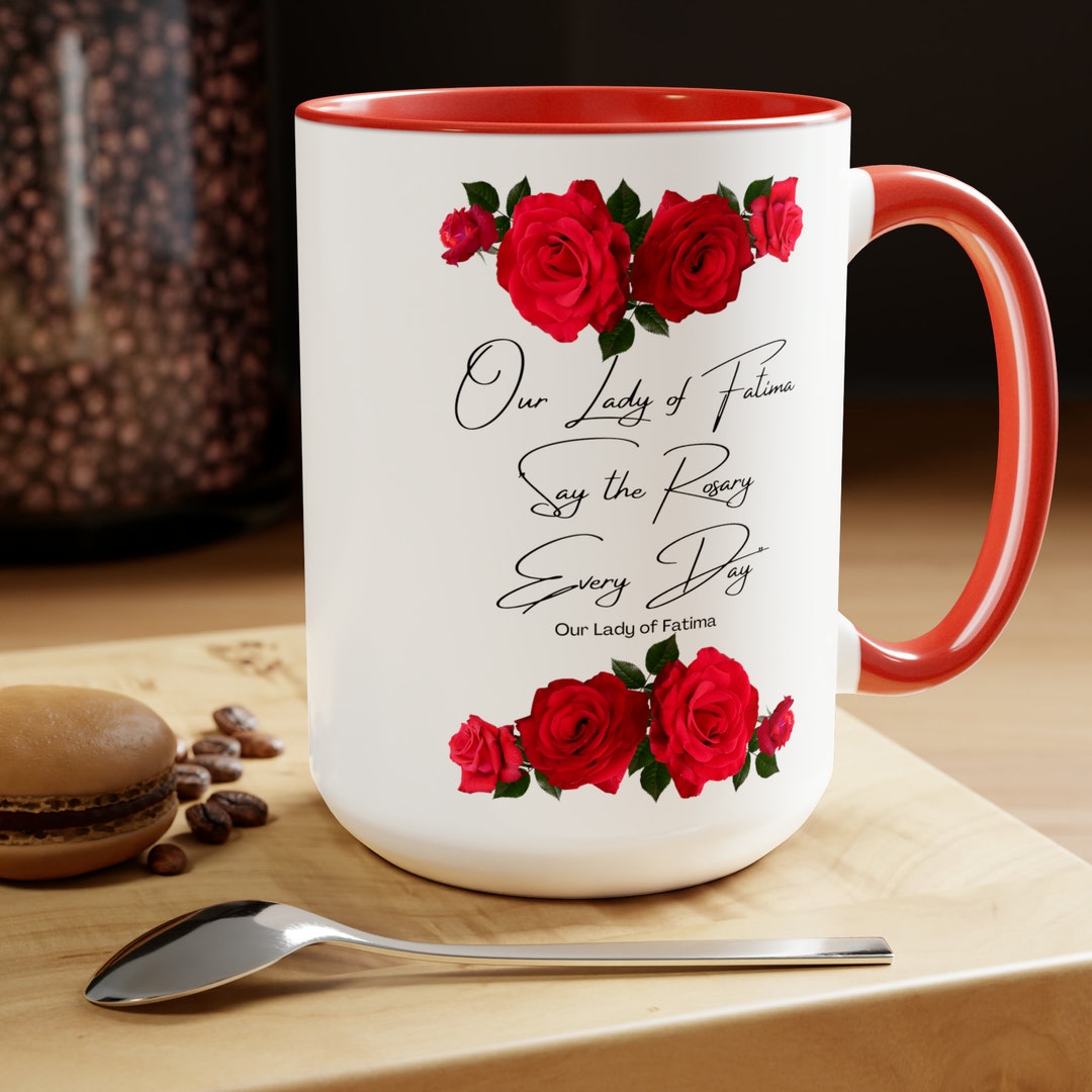 Our Lady of Fatima Two-tone Coffee Mugs 15oz - Etsy