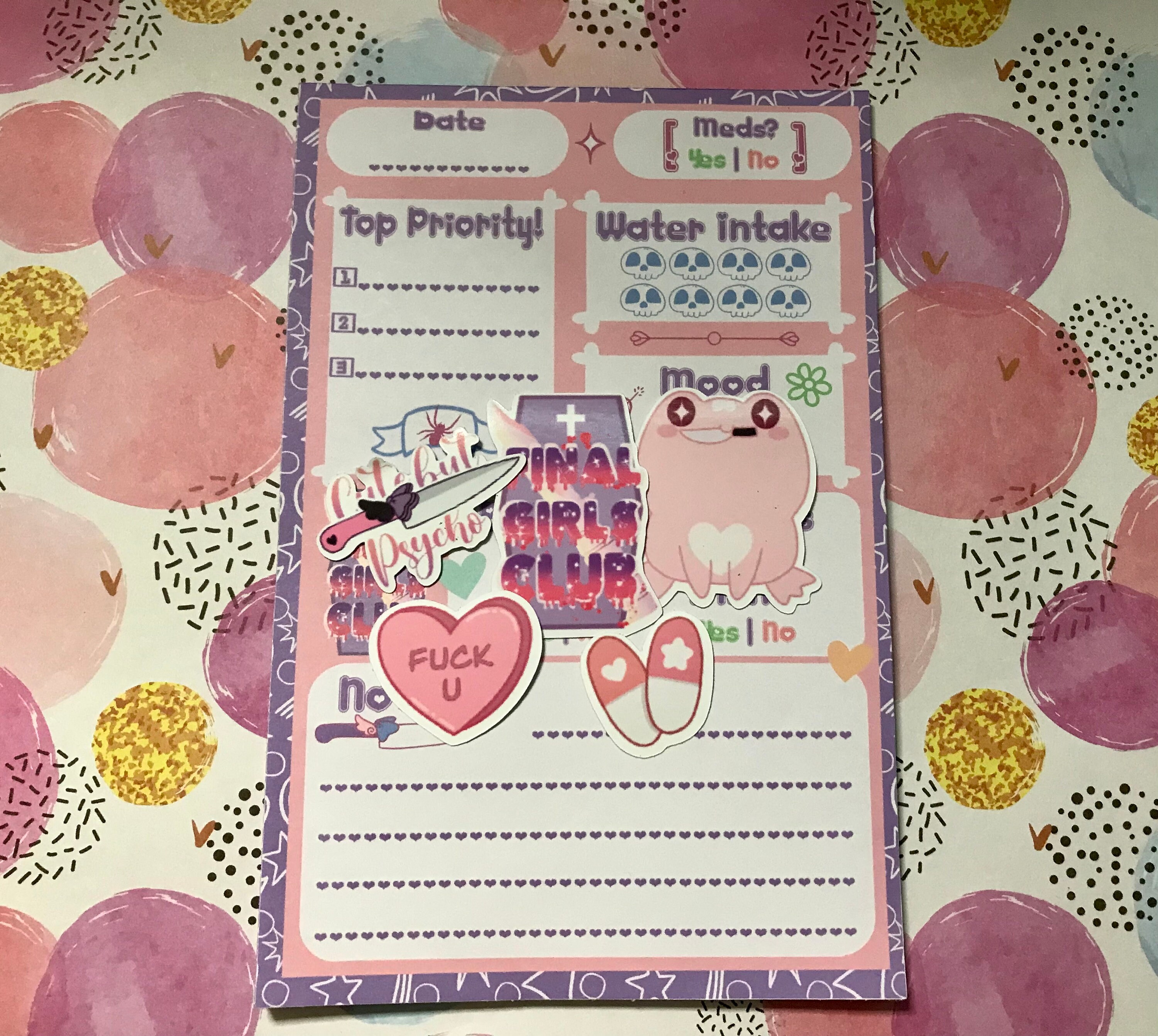 Final Girls Club Daily Planner Cute & Aesthetic Includes Stickers - Etsy