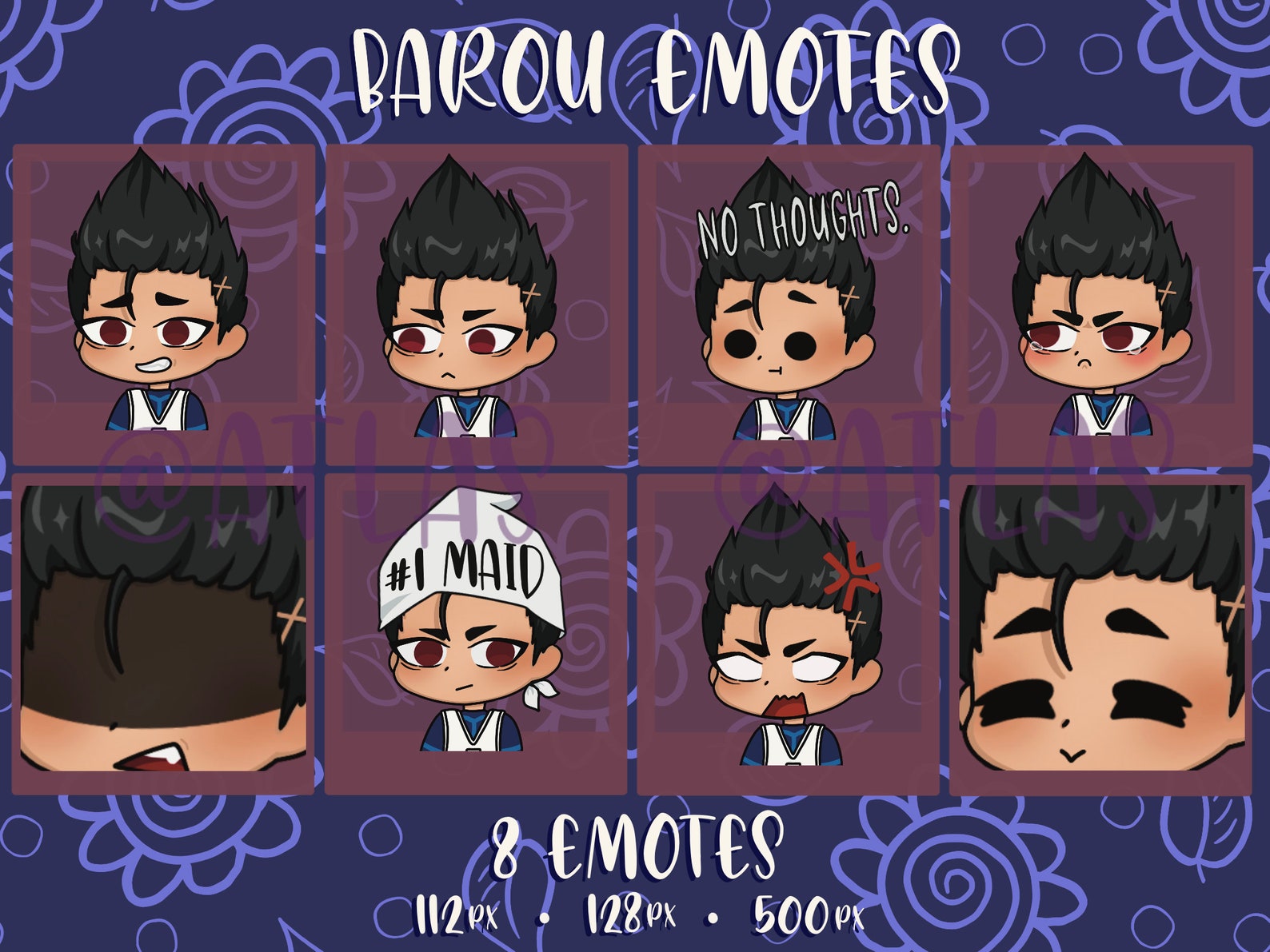 8 Barou Emotes! | Twitch, Youtube, Discord, Streaming..! | Blue Lock ...
