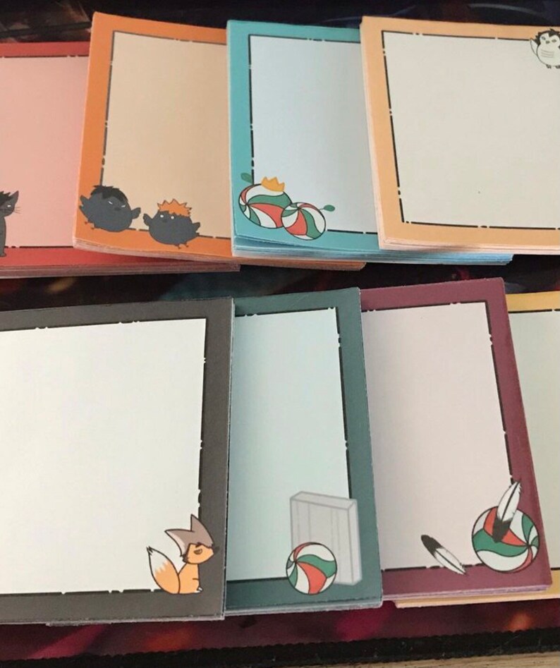 Cute Volleyball Inspired Memo Pads || Multiple Teams - Etsy