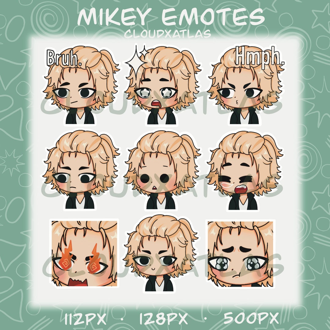 9 Mikey Emotes! | Twitch, Youtube, Discord, Streaming..! | TR Inspired ...