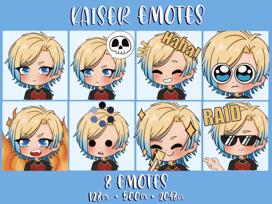 8 Kaiser Emotes! | Twitch, Youtube, Discord, Streaming..! | Blue Lock ...