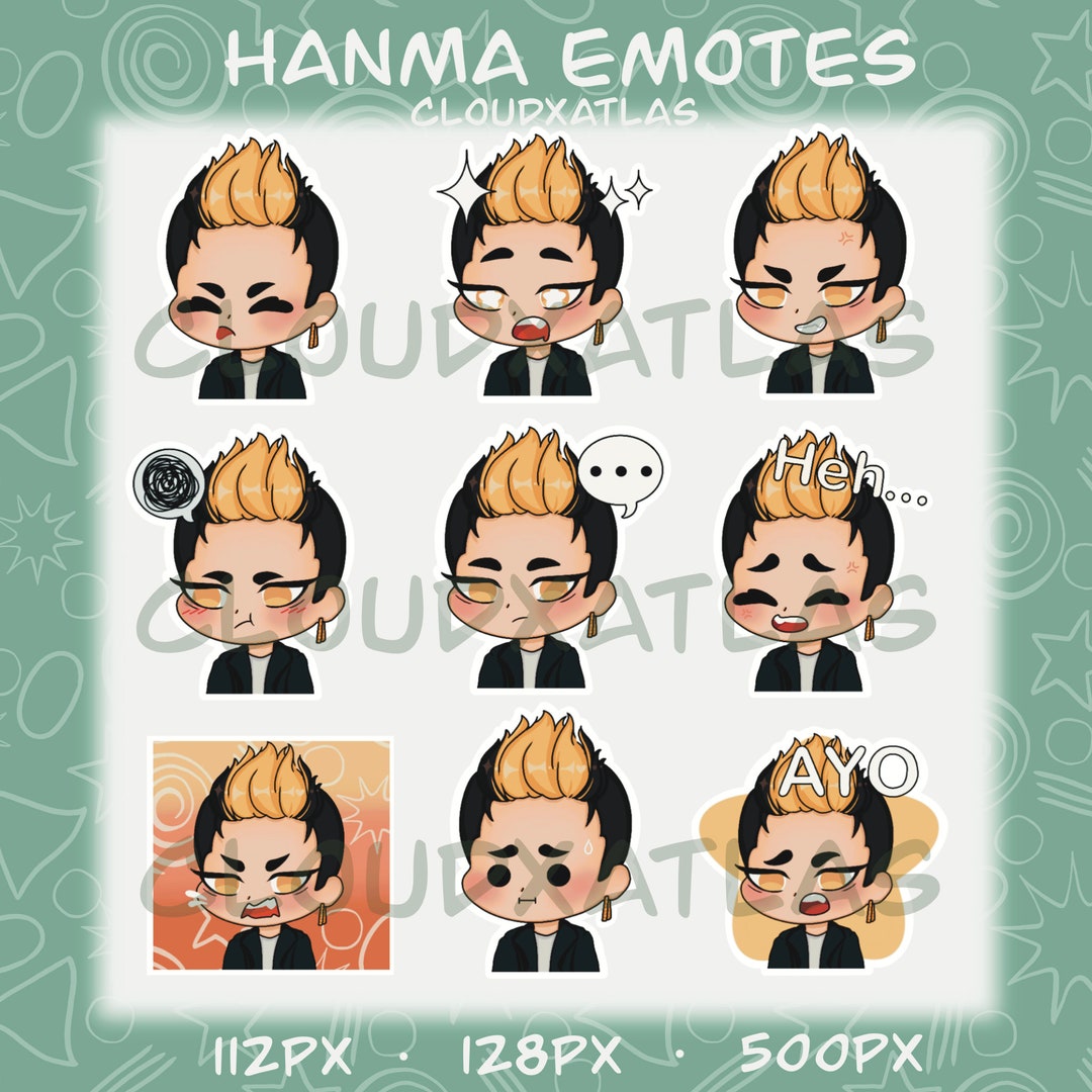 9 Hanma Emotes! | Twitch, Youtube, Discord, Streaming..! | TR Inspired ...
