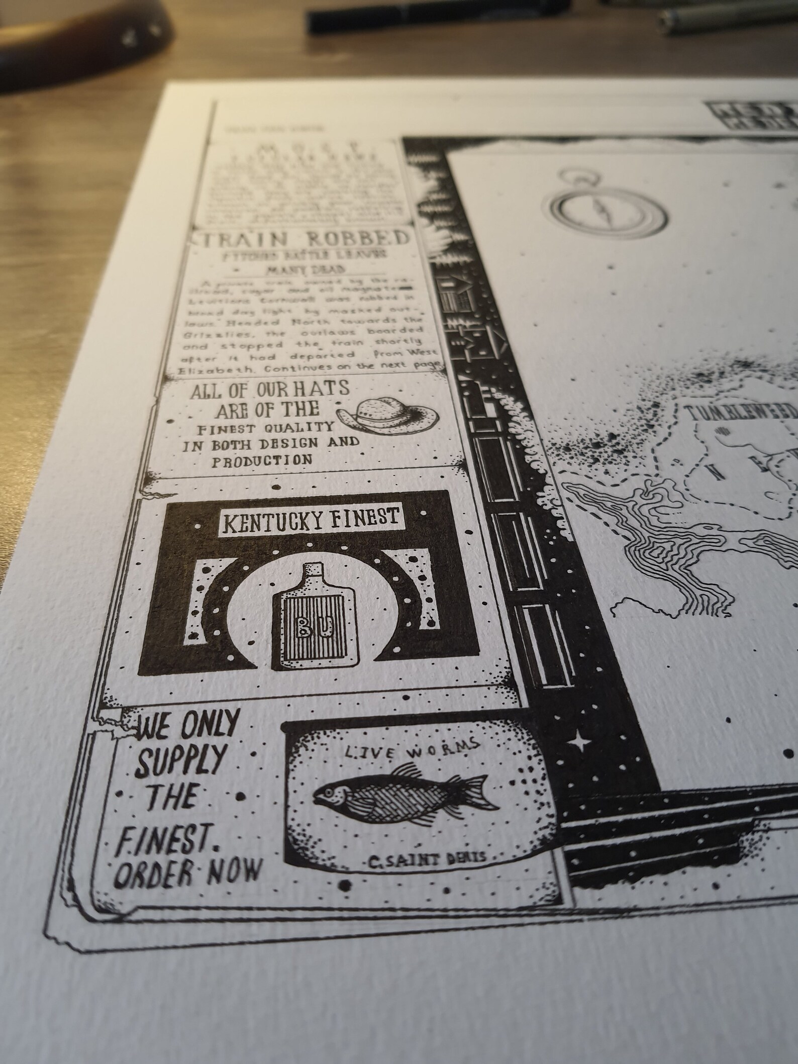 Hand Drawn Red Dead Redemption Map - Etsy UK