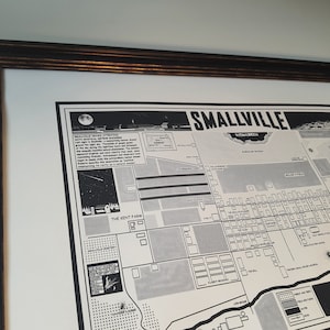Smallville Fan Art Map: Clark Kent's Hometown Illustrated Poster ...