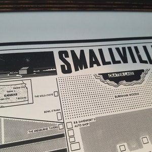 Smallville Fan Art Map: Clark Kent's Hometown Illustrated Poster ...