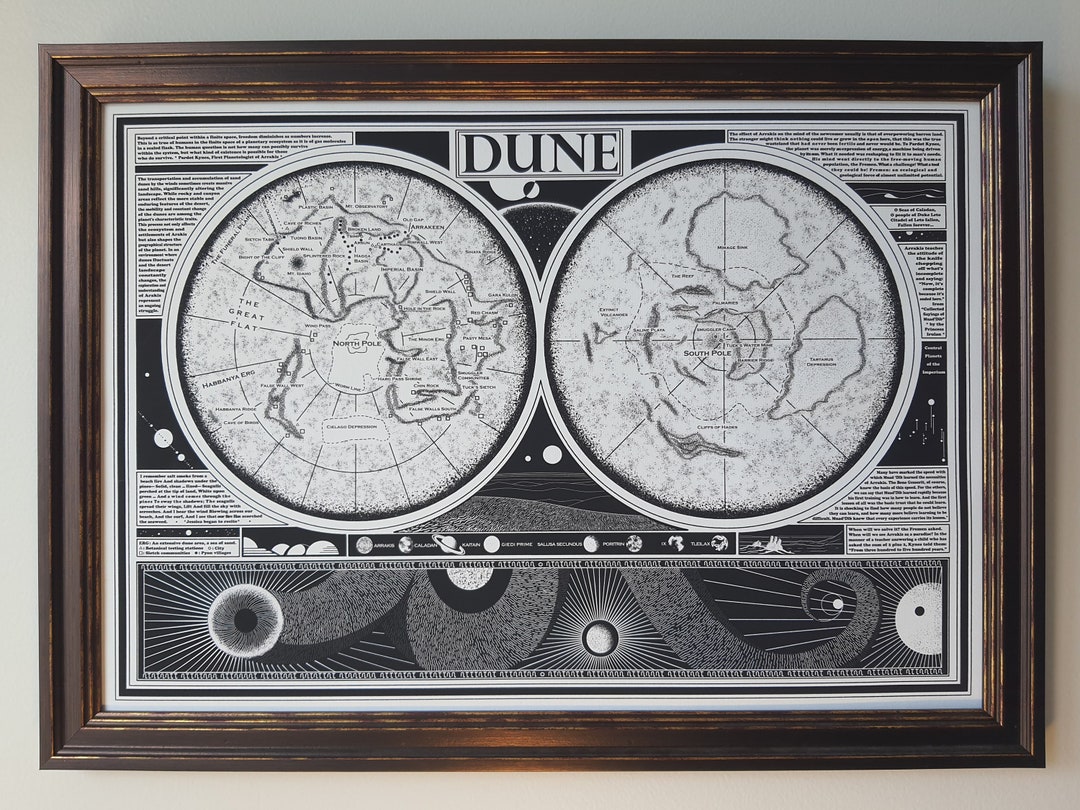 Dune Map, Map of Arrakis. Detailed Crafted Map of Dune's Terrain - Etsy