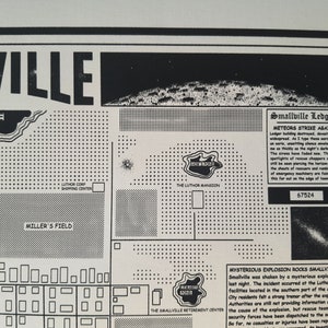 Smallville Fan Art Map: Clark Kent's Hometown Illustrated Poster ...
