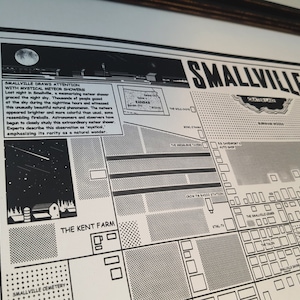 Smallville Fan Art Map: Clark Kent's Hometown Illustrated Poster ...