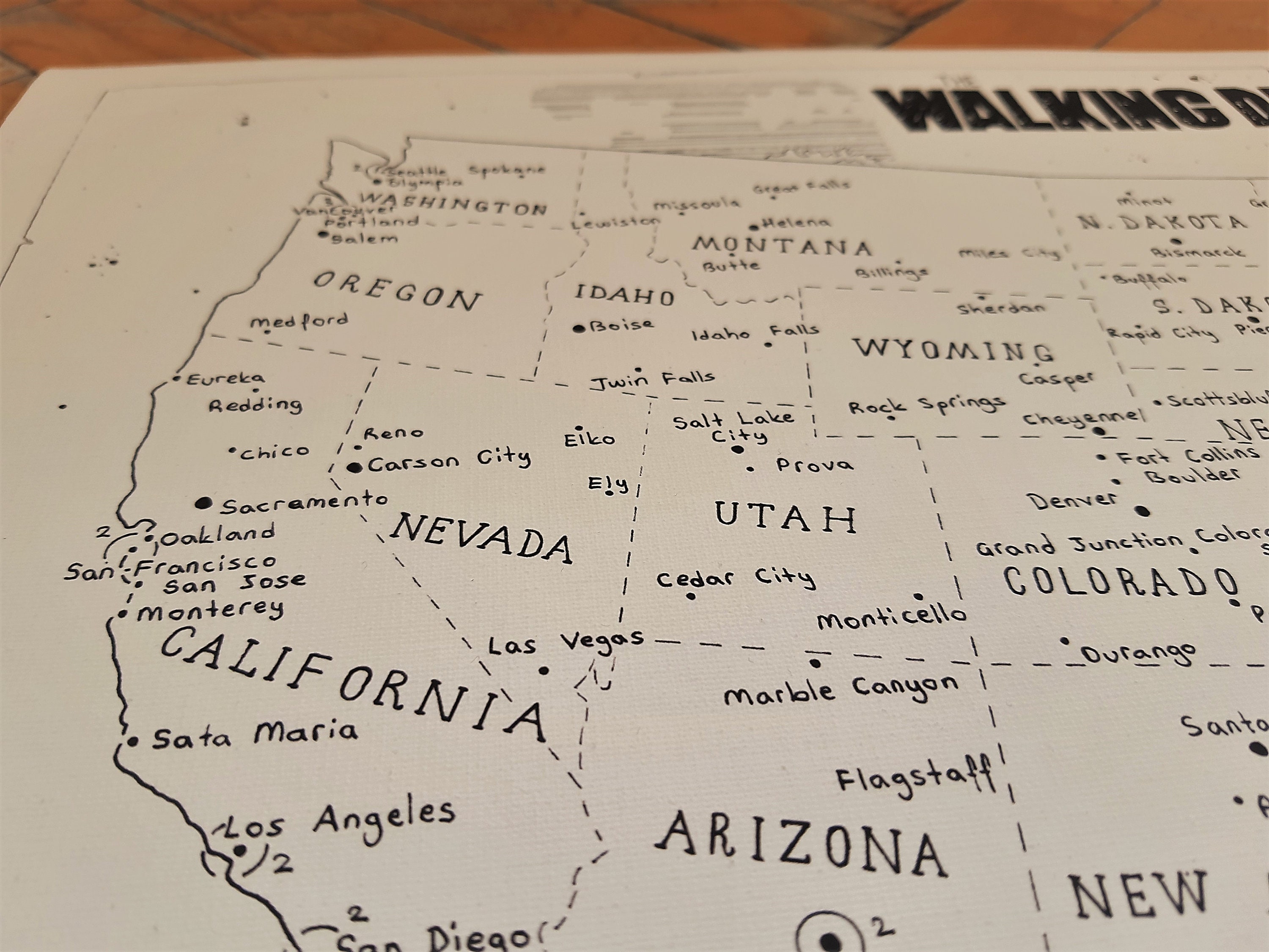 Hand Drawn the WALKİNG DEAD Map - Etsy Canada