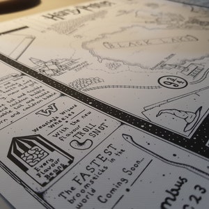 Hand Drawn Harry Potter Hogwarts Map - Etsy
