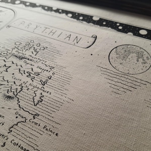 Hand Drawn Map of ACOTAR World, Court of Thorns and Roses Series ...