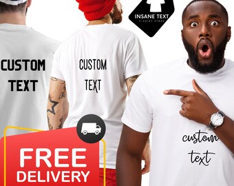 Custom Tshirt Front and Back - Etsy