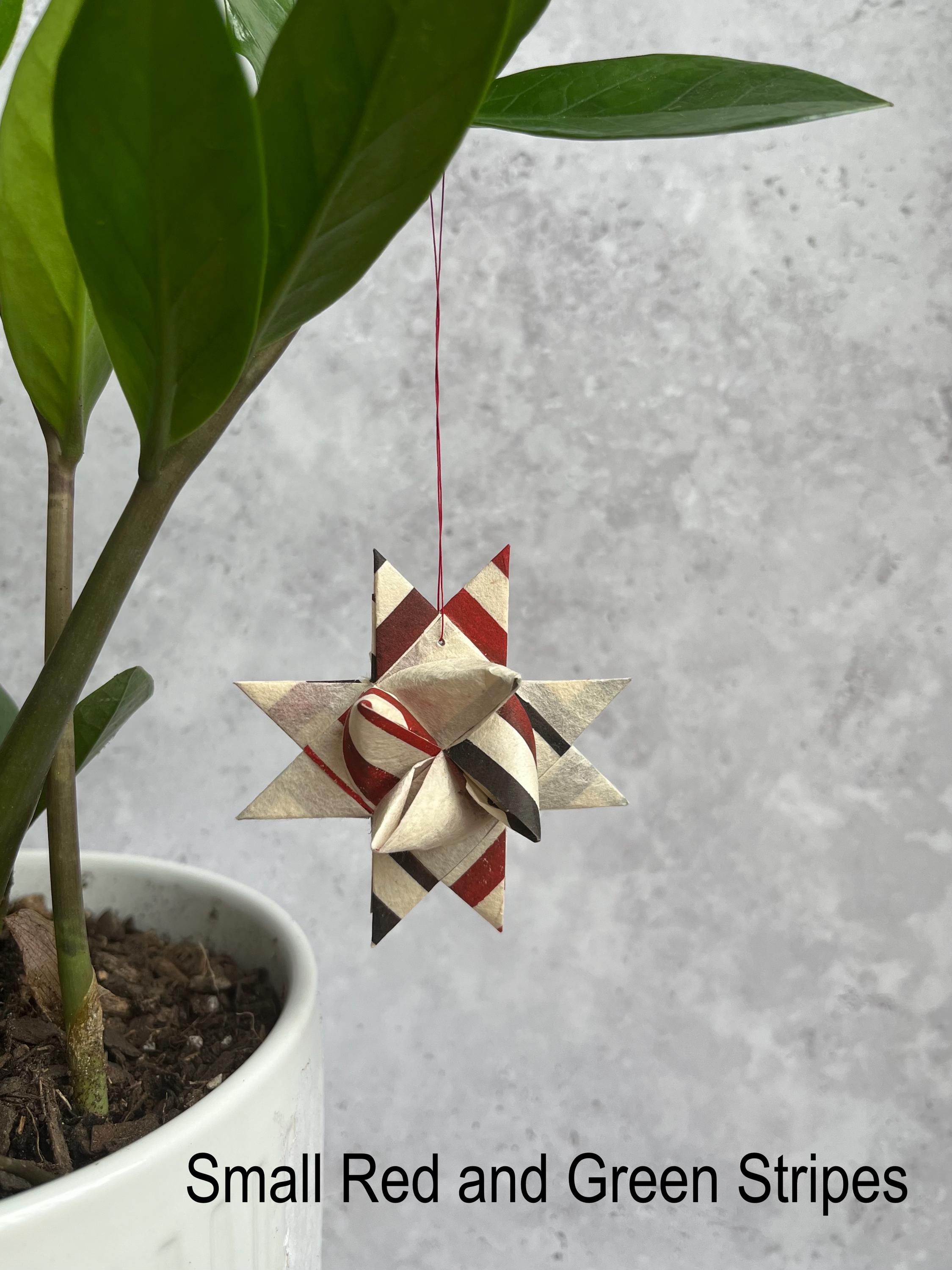 Small Christmas Tree Stars, Paper Star Ornament, Handmade Ornament ...