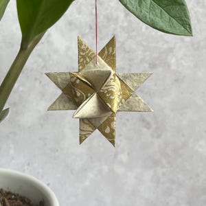 Small Christmas Tree Stars, Paper Star Ornament, Handmade Ornament ...