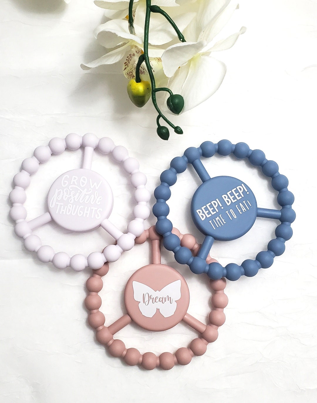 Silicone Baby Teether, Organic Baby Teething Ring, Teether for Mouth ...