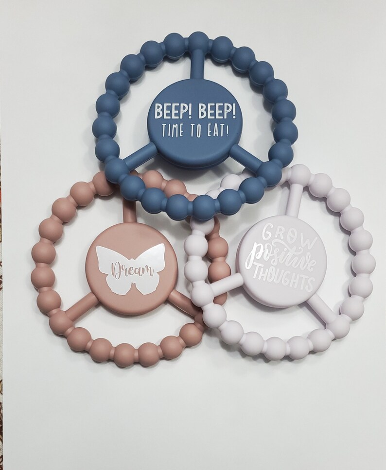 Silicone Baby Teether, Organic Baby Teething Ring, Teether for Mouth ...