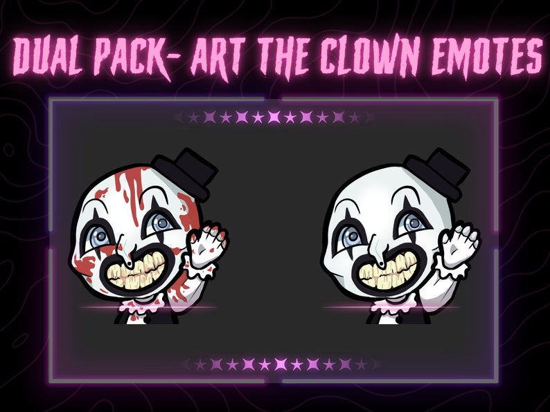 2PK - Art the Clown Wave Emote | Twitch & Discord - Etsy