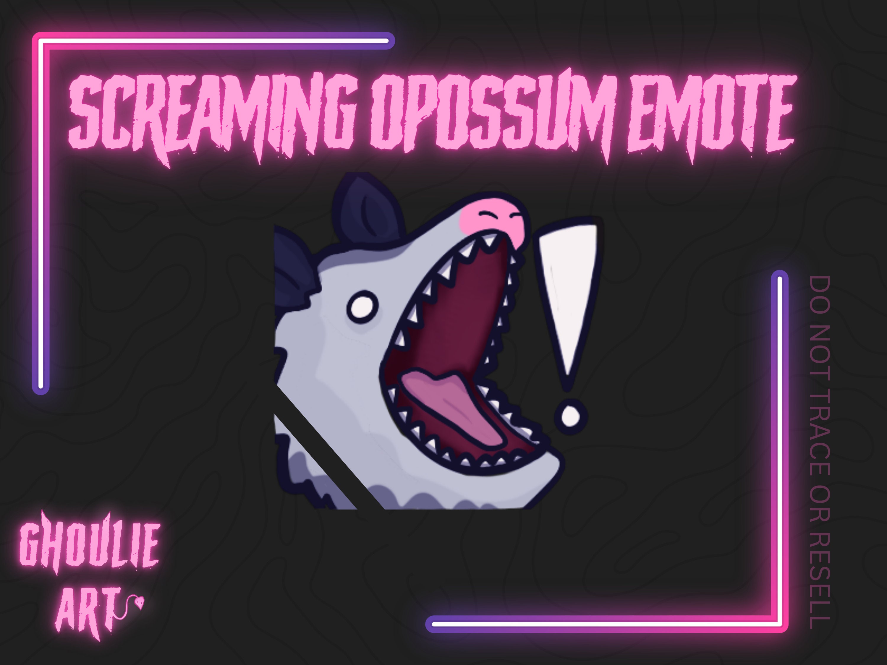 Screaming Opossum Emote | Twitch & Discord - Etsy