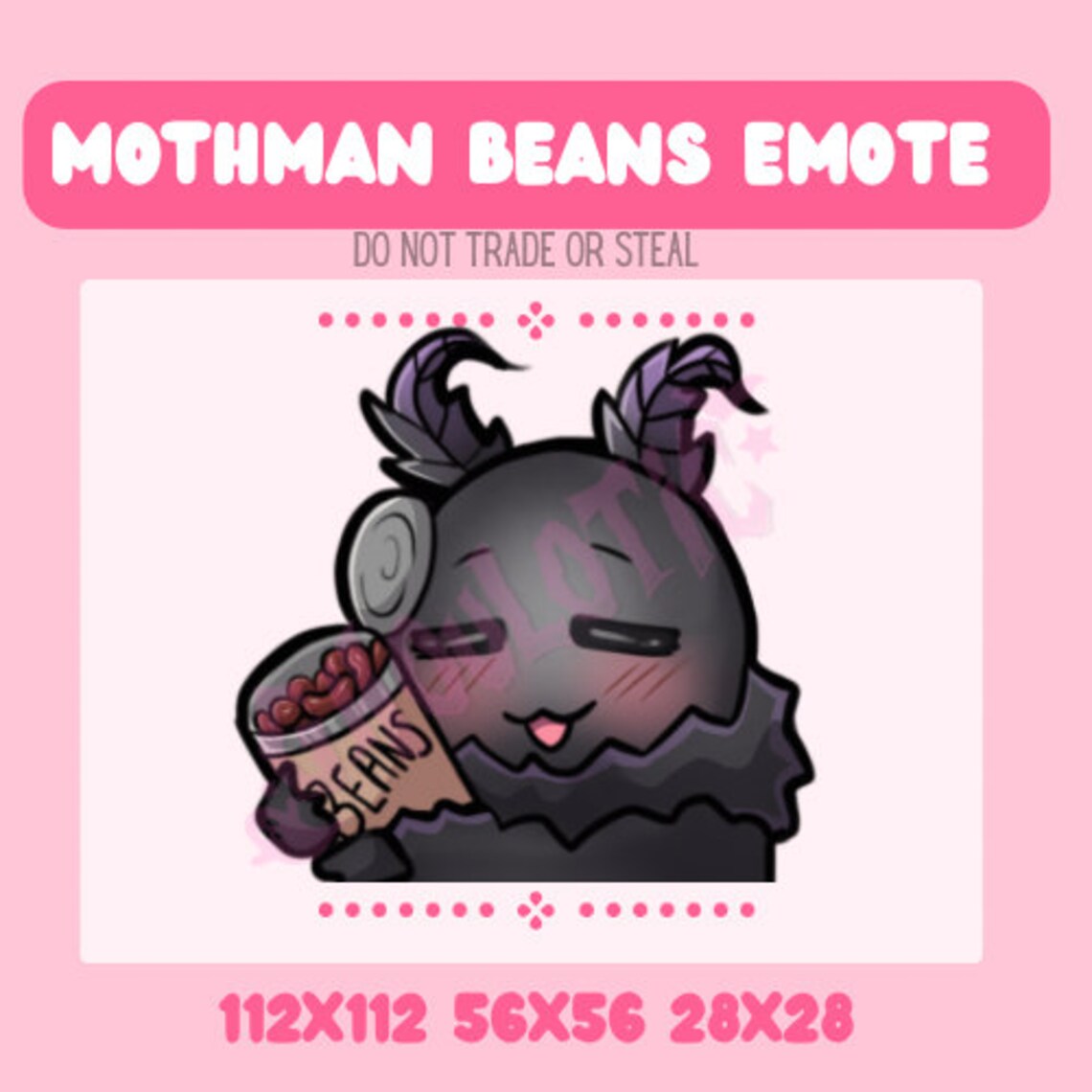 Mothman BEANS Emote | for Twitch & Discord - Etsy
